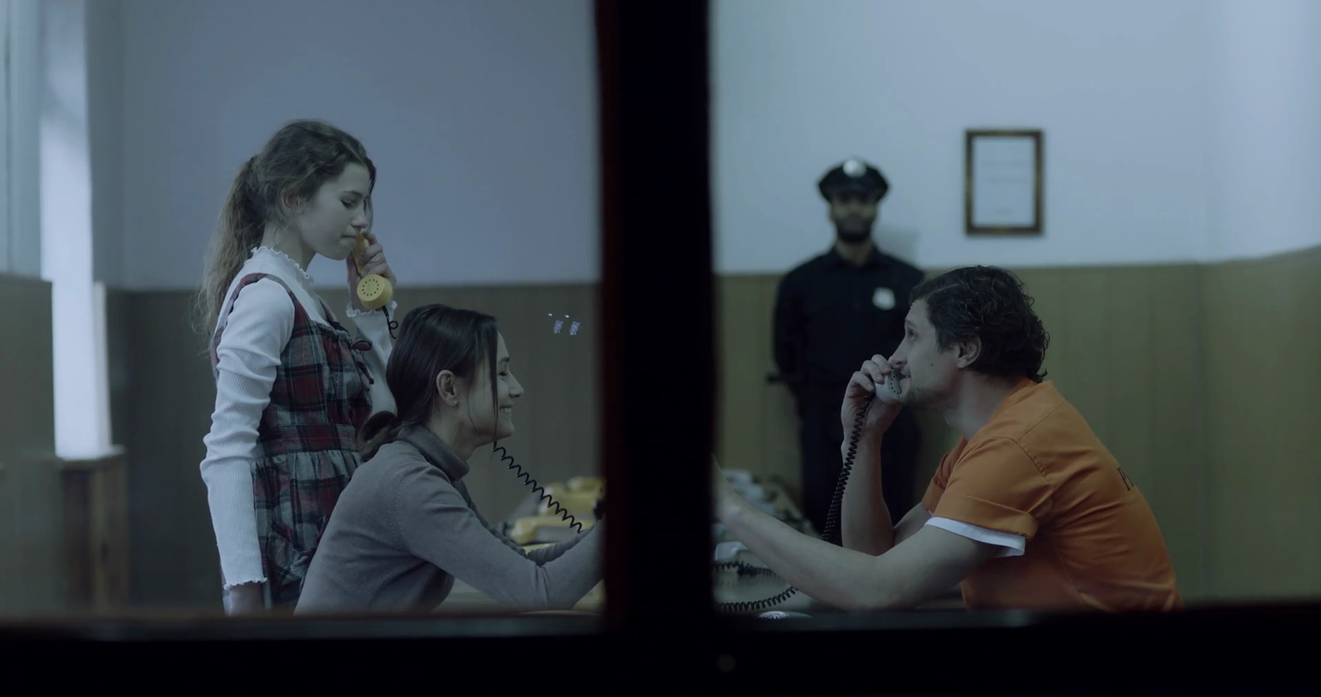 A Touching Scene In Prison Visiting Room Stock Footage SBV-348857781 ...