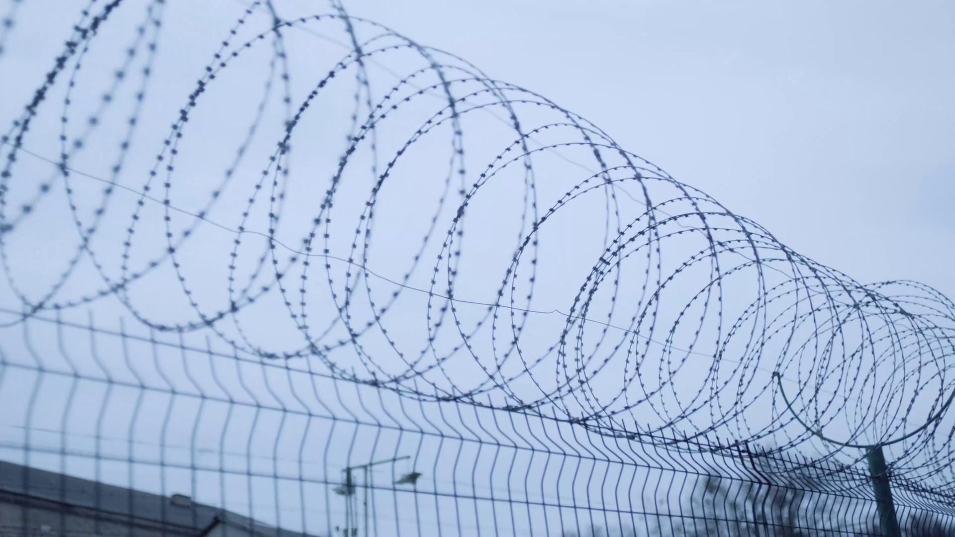 Barbed Wire Prison Jail Fence: Prison's Stock Footage SBV-348424477 ...