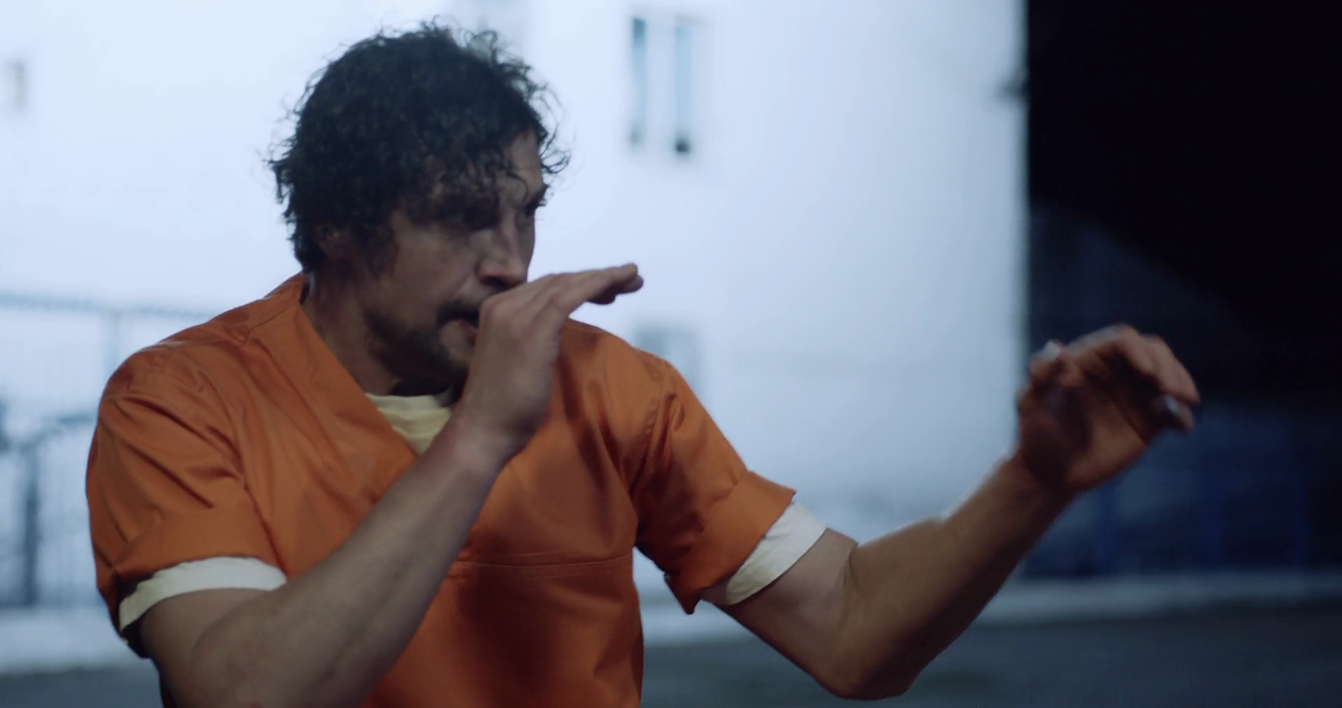 Fight Prison Jail Yard Tensions Flare Within Stock Footage SBV ...