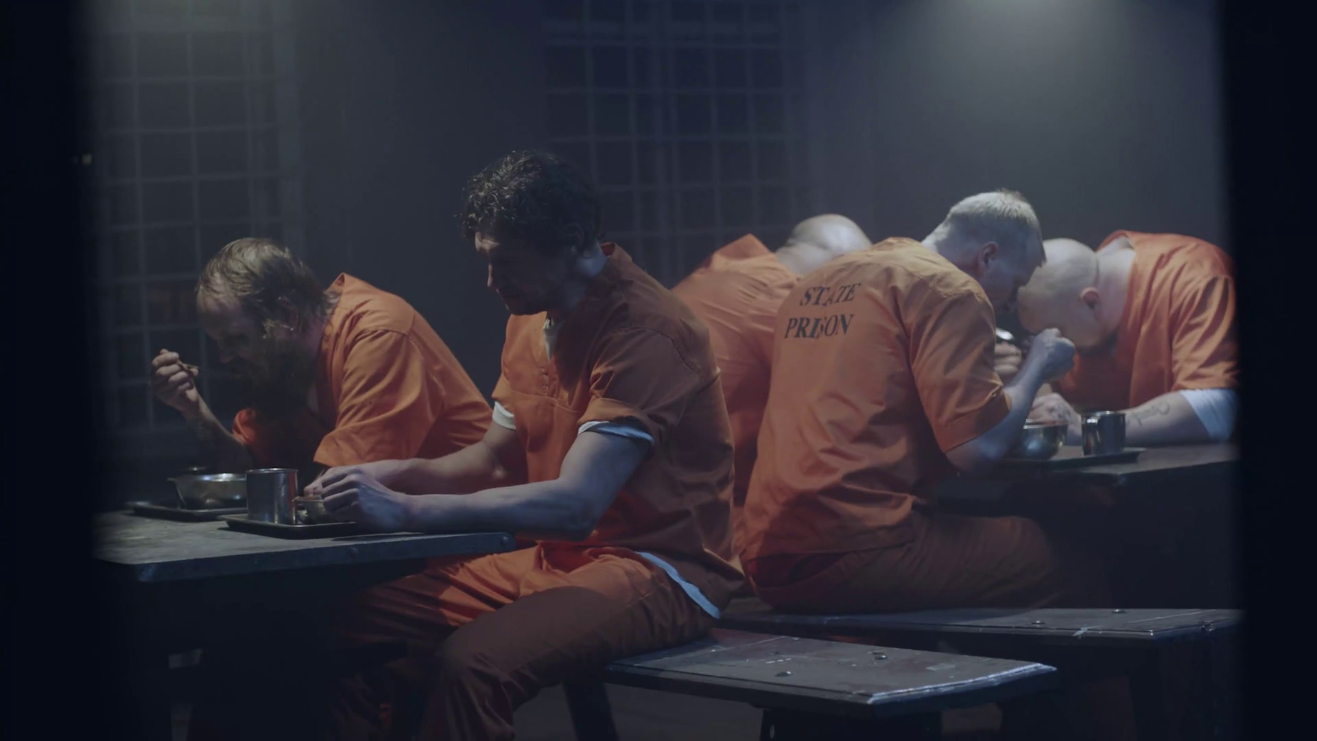 Prison Inmates Dining Room Food: Inmates Stock Footage SBV-348424957 ...