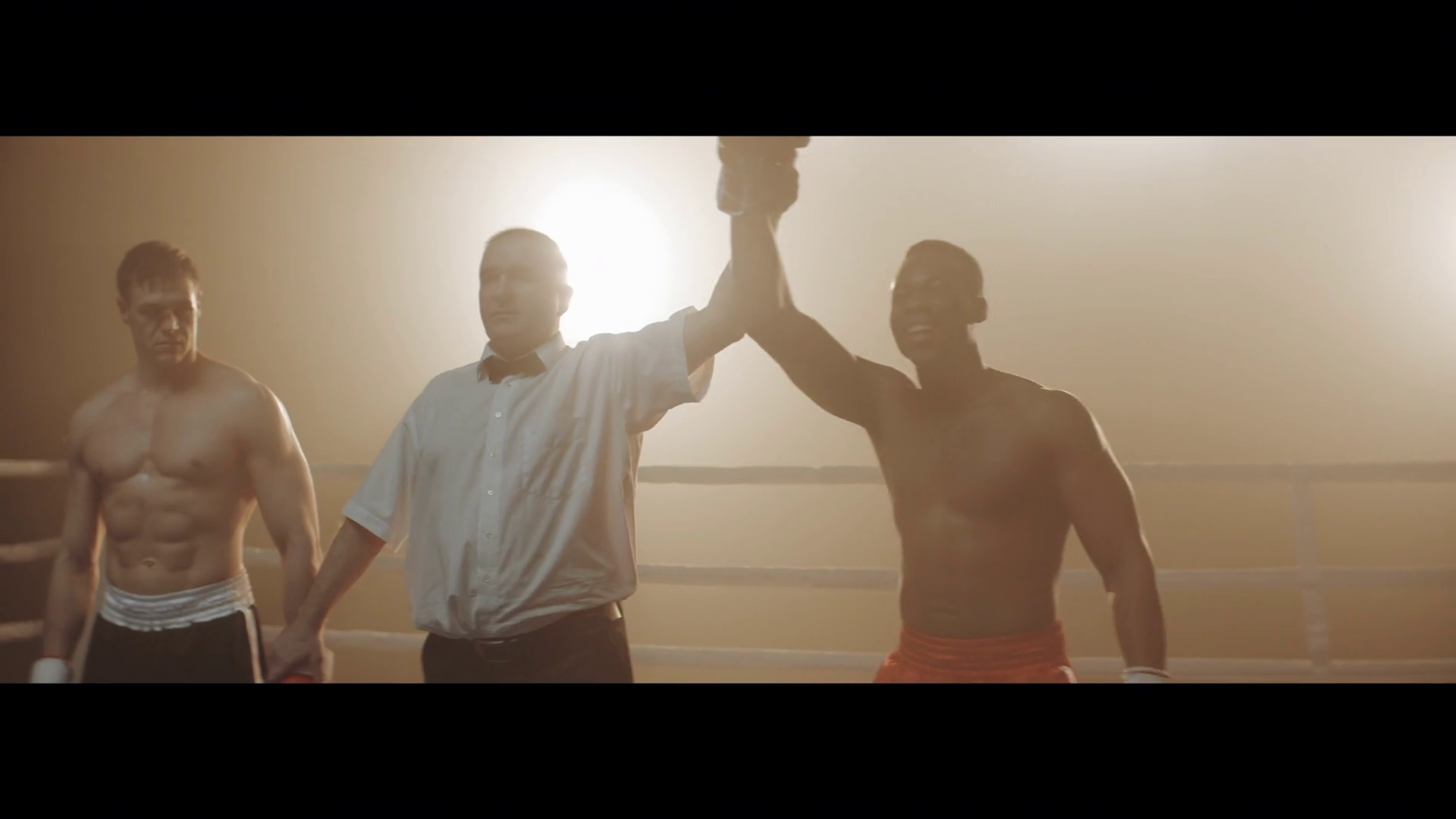 The Victorious Boxer Stands Tall Competition Stock Footage SBV ...
