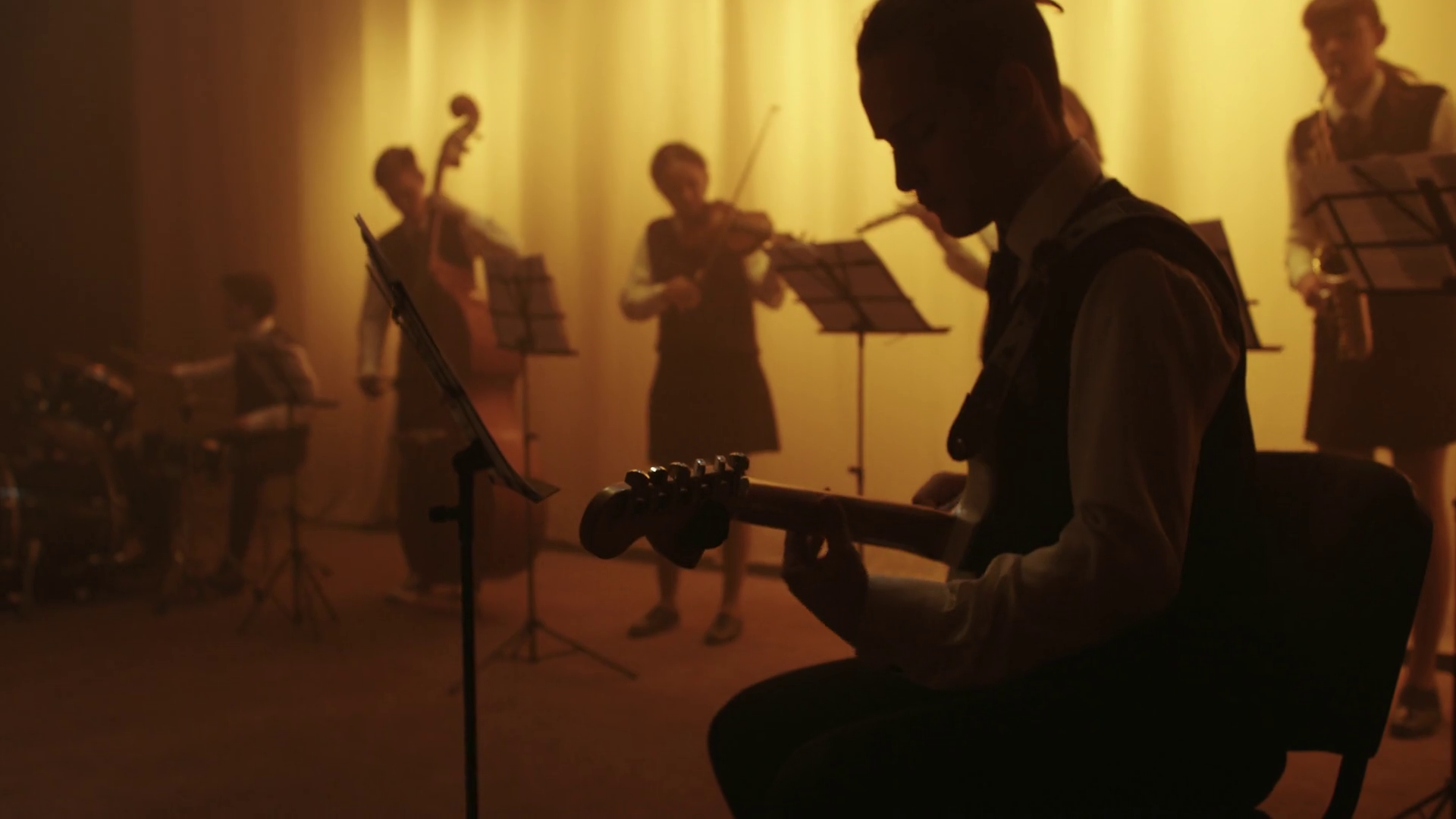 Harmony In Motion: Orchestra Ensemble Stock Footage SBV-348733122 ...