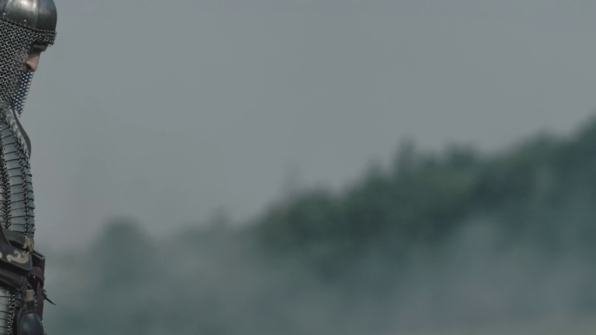 Side View Of Knight In Armor Standing On Stock Footage SBV-348451515 ...