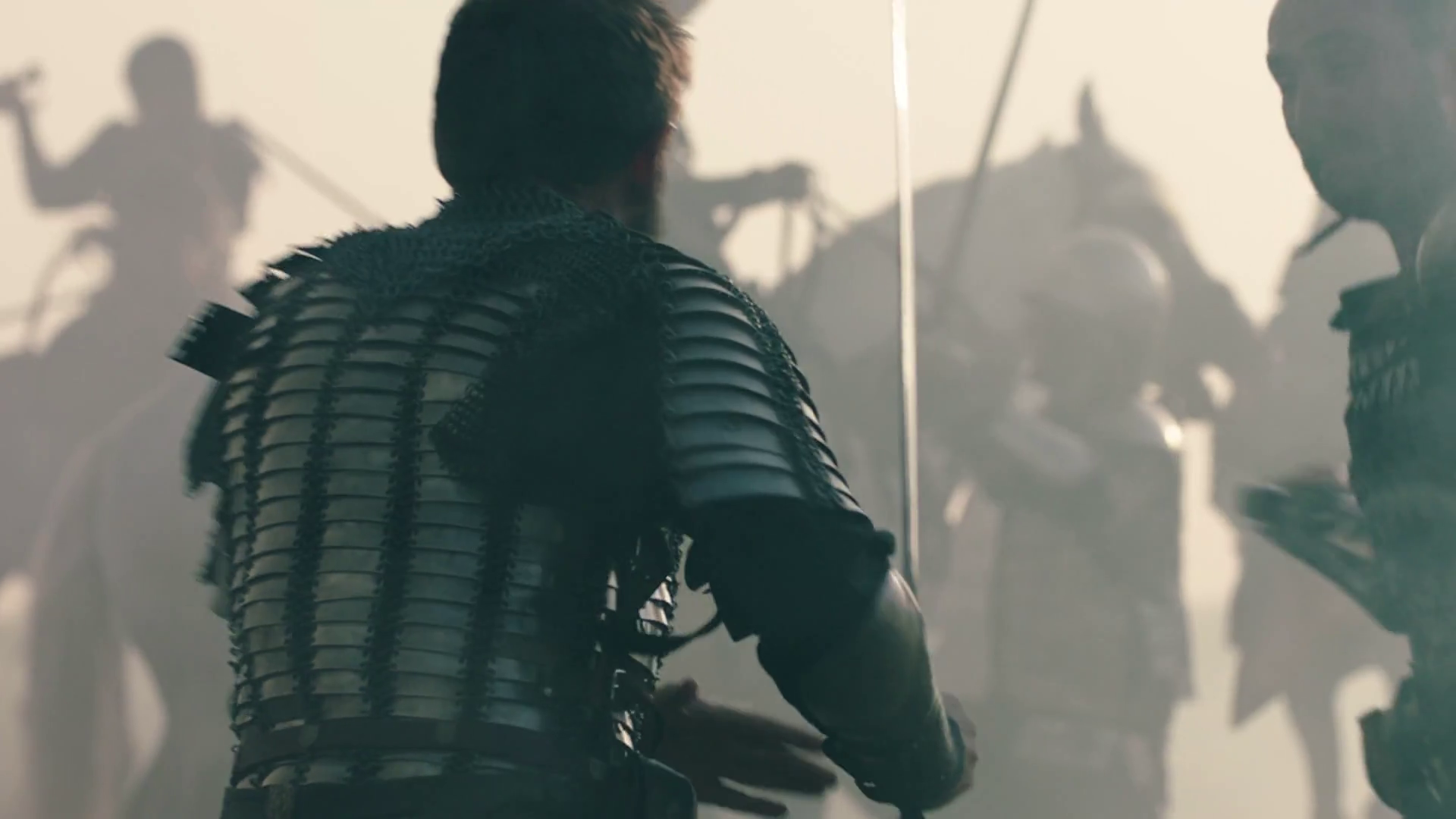 Intense Sword Duel Amidst Chaos Of Battle: Stock Footage SBV-348451503 ...