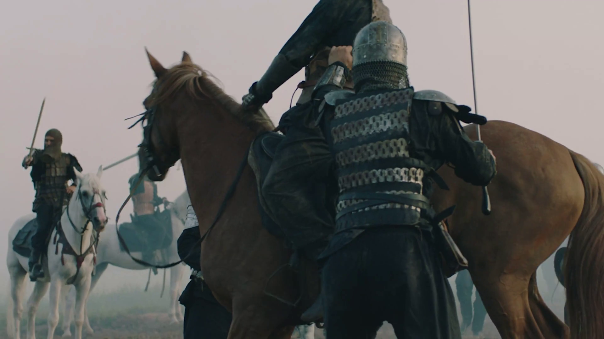 Soldier's Forceful Act: Mounted Warrior Stock Footage SBV-348451494 ...