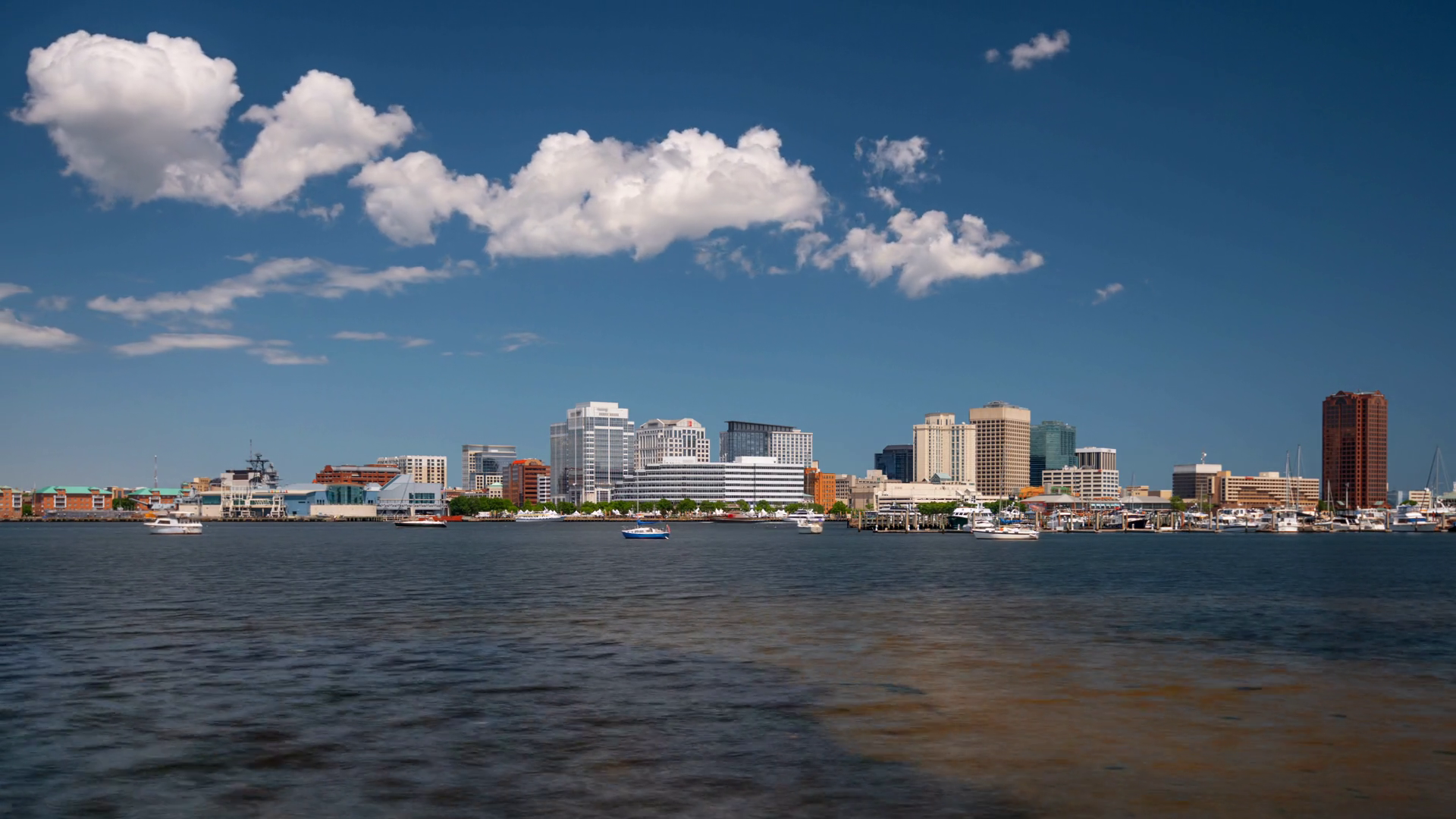Norfolk Virginia Usa Cityscape On Elizabeth Stock Footage SBV-348737399 ...