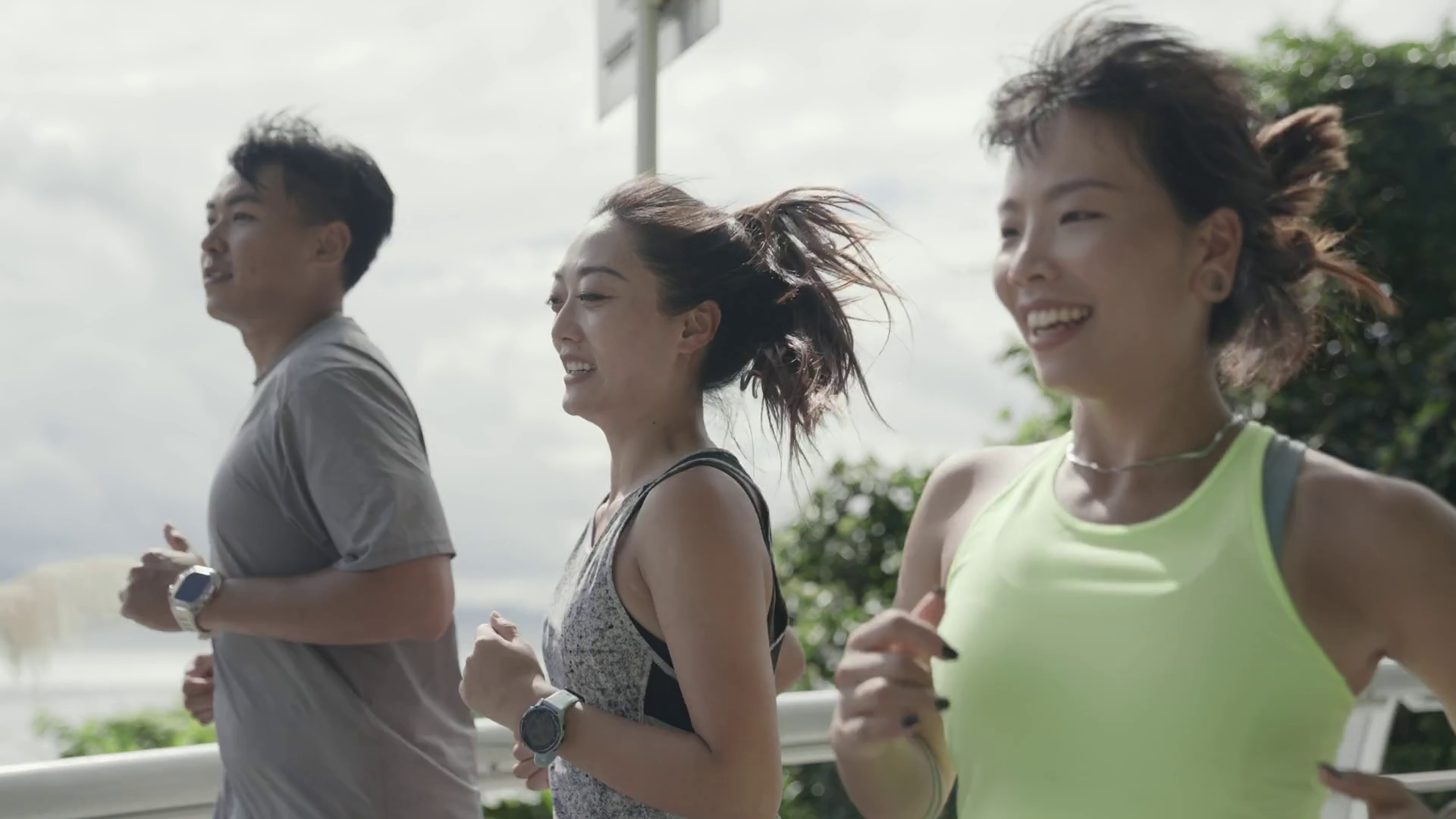 Three Young Asian People Running Jogging Stock Footage SBV-348768692 ...
