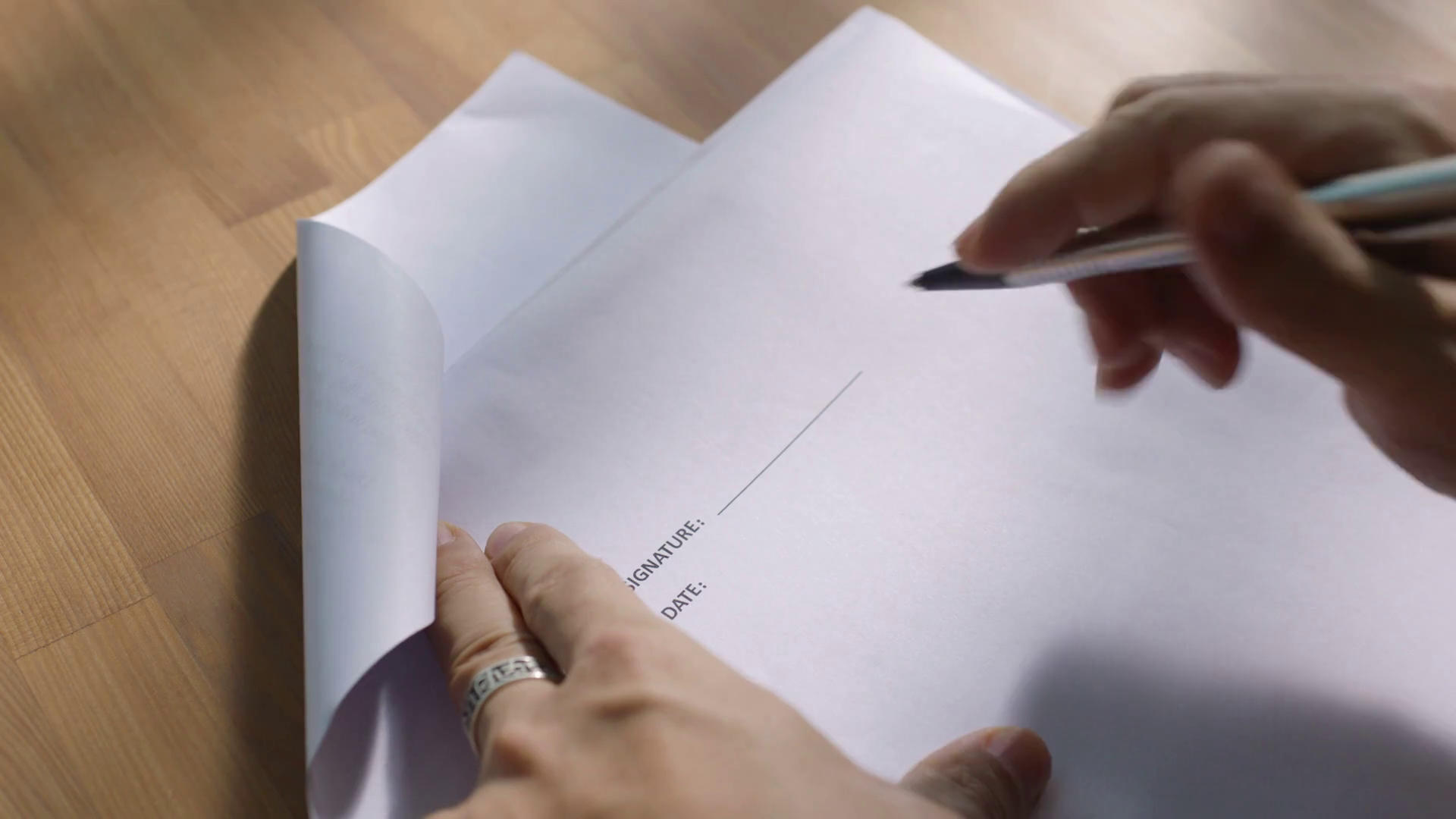 Asian Business Person Signing Name Of Stock Footage SBV-346649137 ...