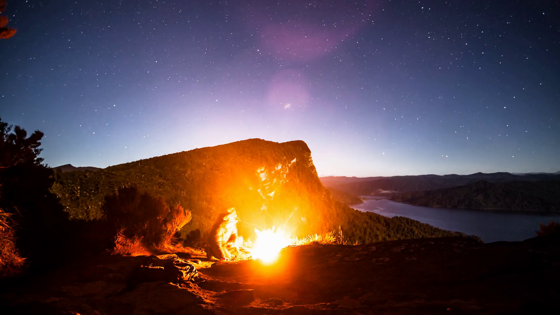 Primal Earth Images Night Sky Camping Stock Footage SBV-317183448 ...