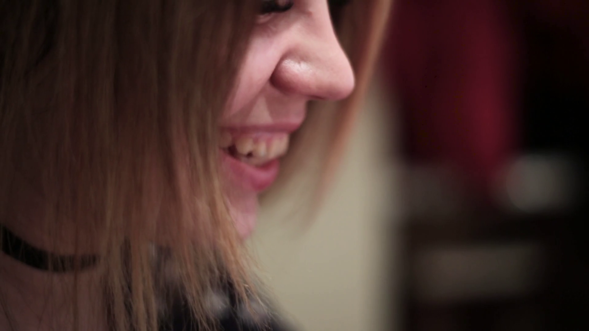 Asian Girl Woman Laughing Lips Close-up Smile Stock Footage SBV ...