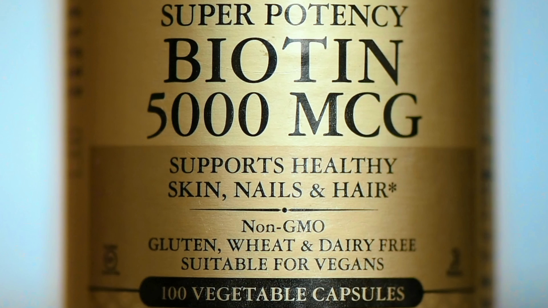 Close View Of Jar With Biotin 5000 Mcg Pills Stock Footage SBV ...