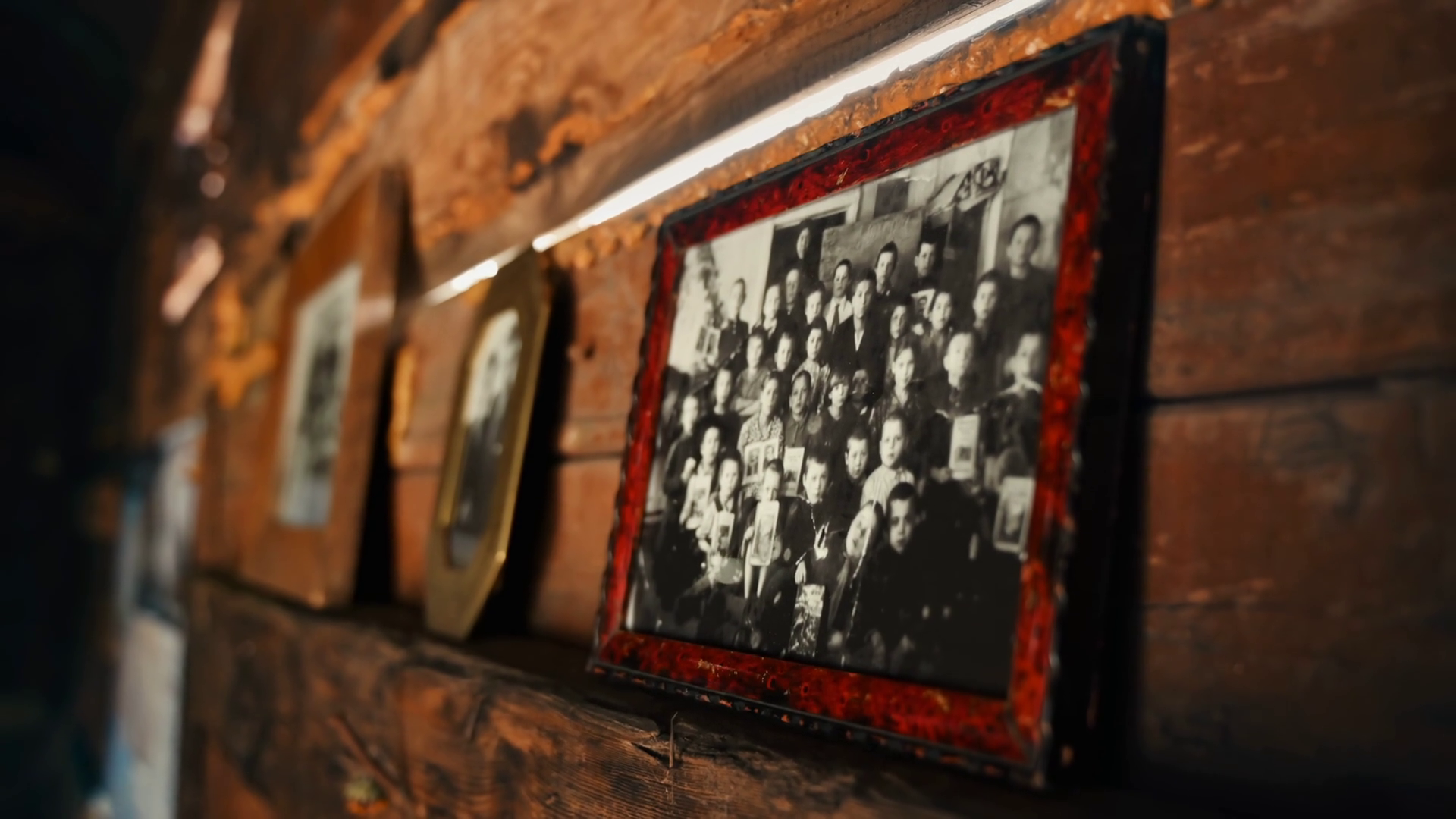 An Old Train Car With Photos Of Deported Stock Footage SBV-352410001 ...