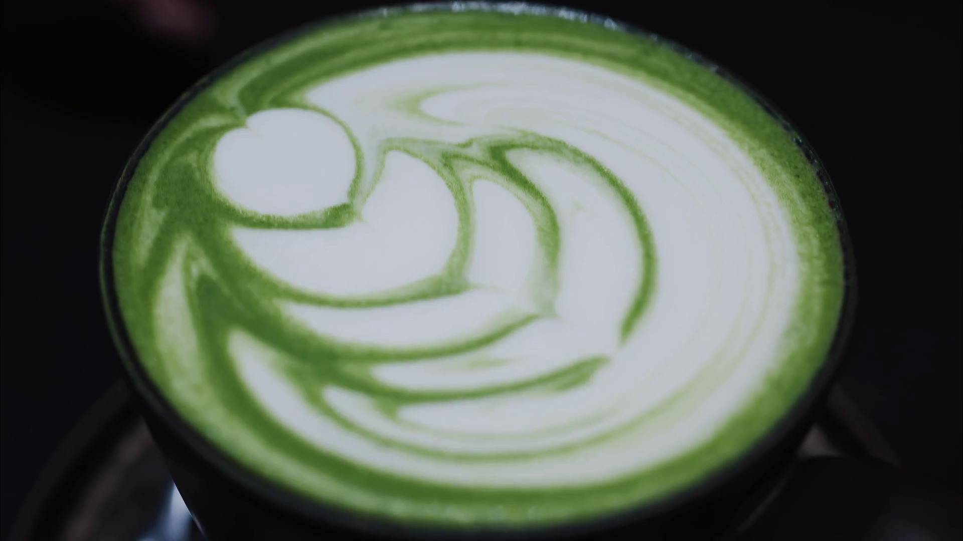 Close Up Of Matcha Latte On Tray At Cafe Stock Footage SBV-352203183 ...