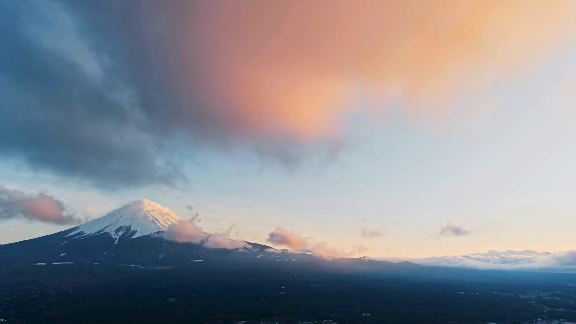 Aerial Drone View Of Mount Fuji With Snow At Stock Footage SBV ...