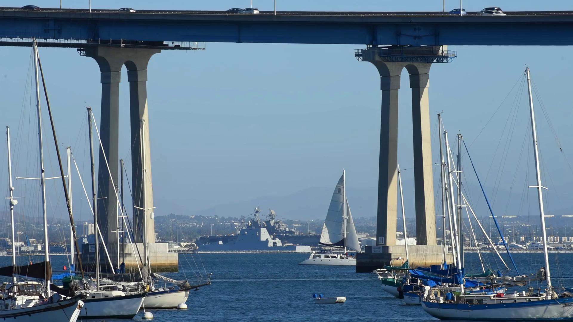 Beautiful Scene Of Sailboats Yachts Moving Stock Footage SBV-353432587 ...