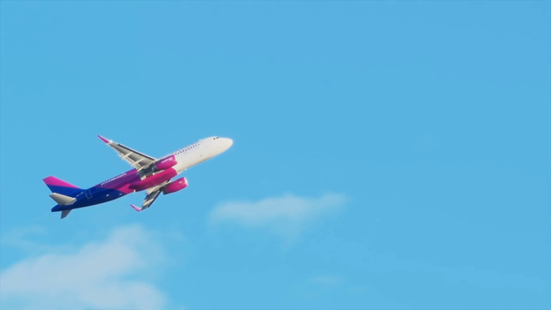 Colourful Airplane Flying In Blue Sky Stock Footage SBV-352492248 ...