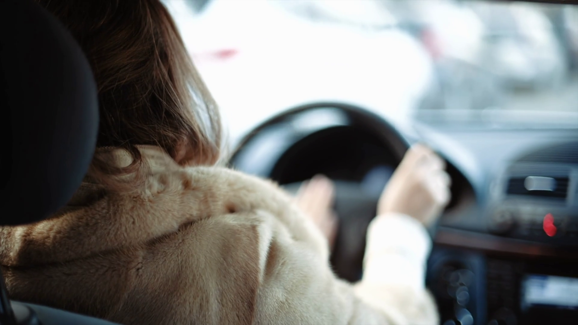 Woman Driving Car In Slow Motion Hands On Stock Footage SBV-352500430 ...
