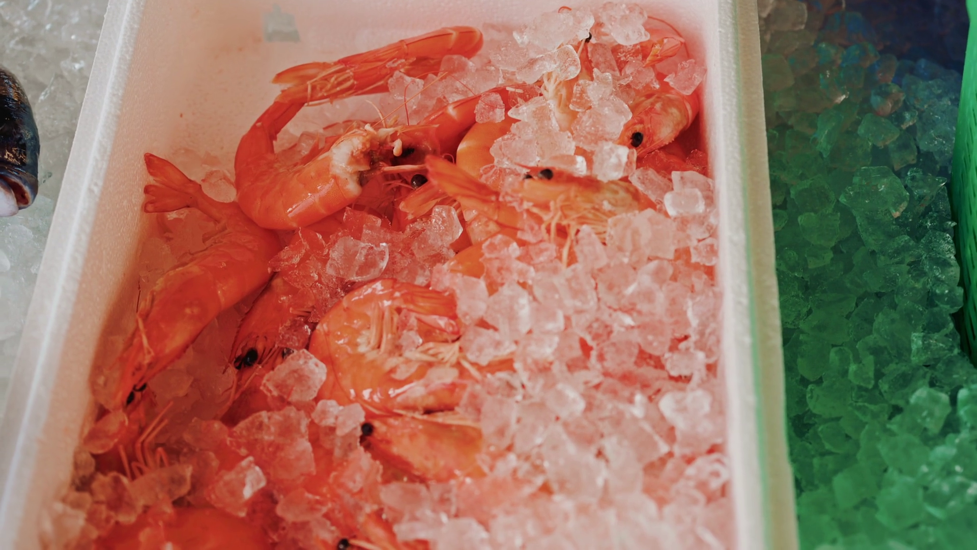 Human Hand Selecting Bright Prawns From Box Stock Footage SBV-353440143 ...