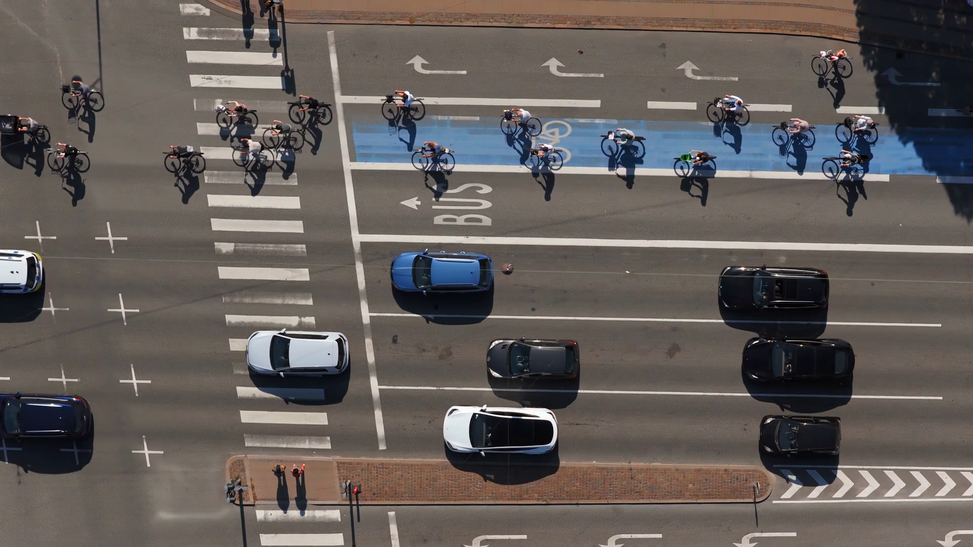 Aerial Drone View Of Large Group Of Cyclists Stock Footage SBV ...