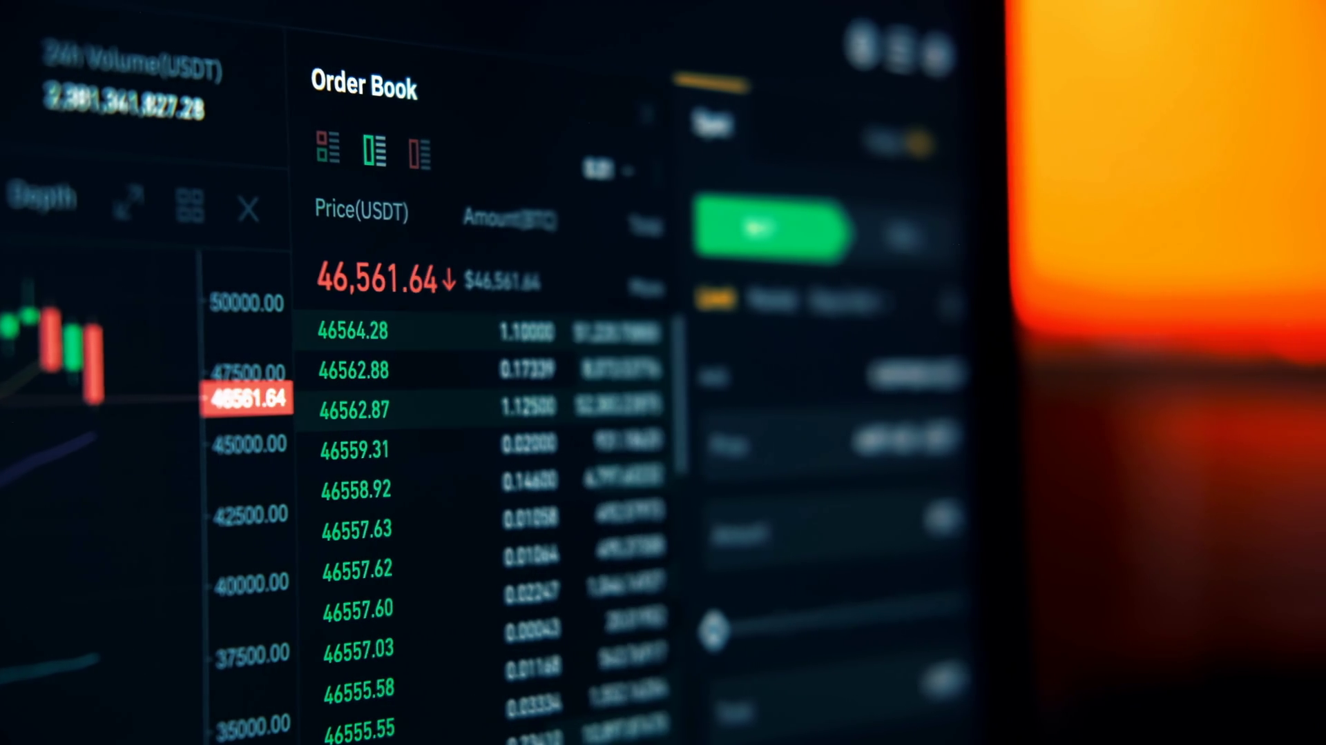 Close View Of Screen With Stocks On Full Stock Footage SBV-352494381 ...