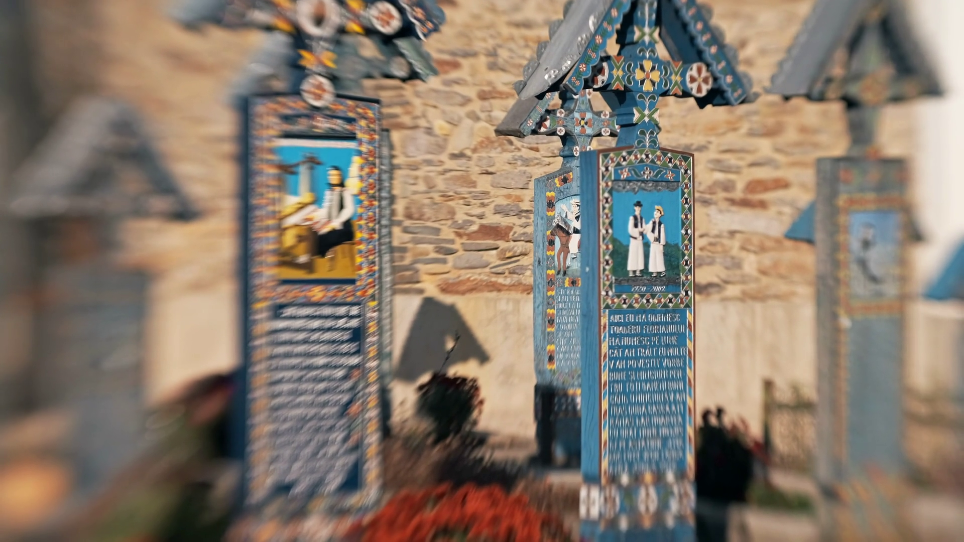 View Of Tombstones At Merry Cemetery Stock Footage SBV-352498257 ...