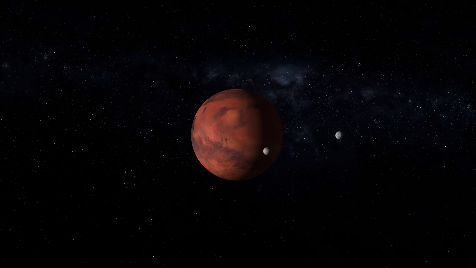Space Travel To Planet Mars Rotating With Stock Motion Graphics SBV ...