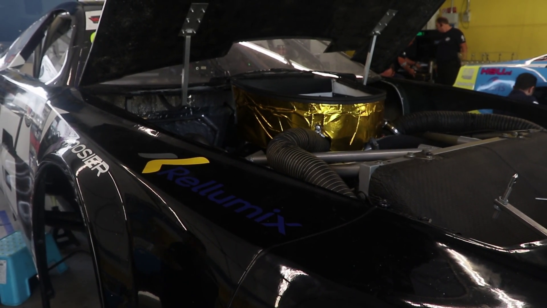 Racing Nascar Car In Workshop Team Tuning Stock Footage SBV-348446071 ...