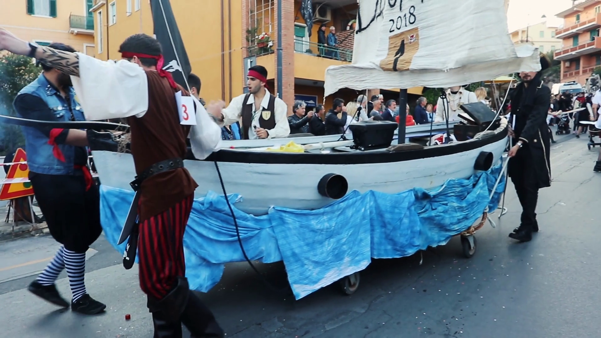 Pirates Boat Parade In Traditional Costume Stock Footage SBV-348520648 ...