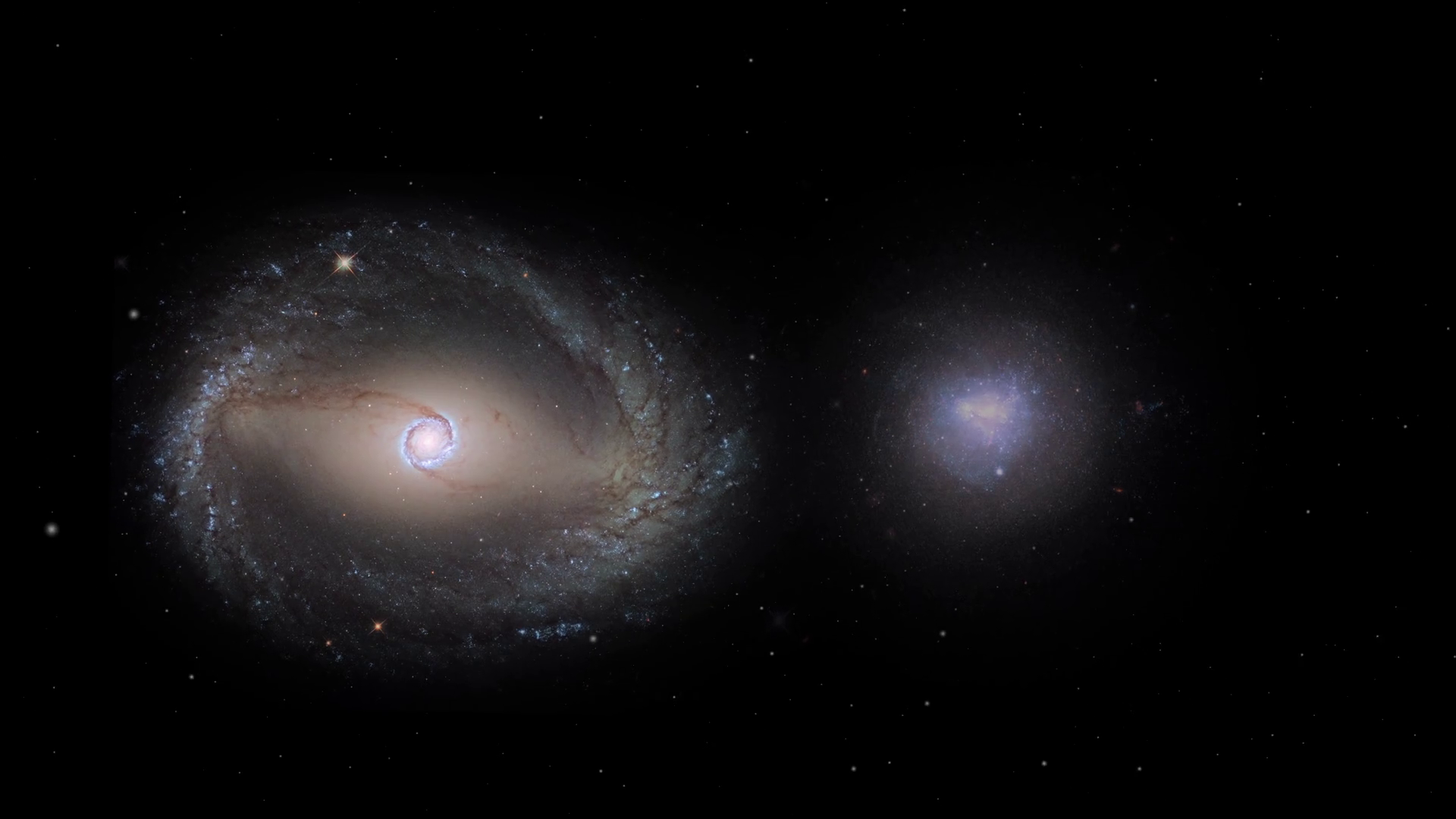 Galaxies Collision In Outer Space 3d Stock Footage SBV-348736249 ...