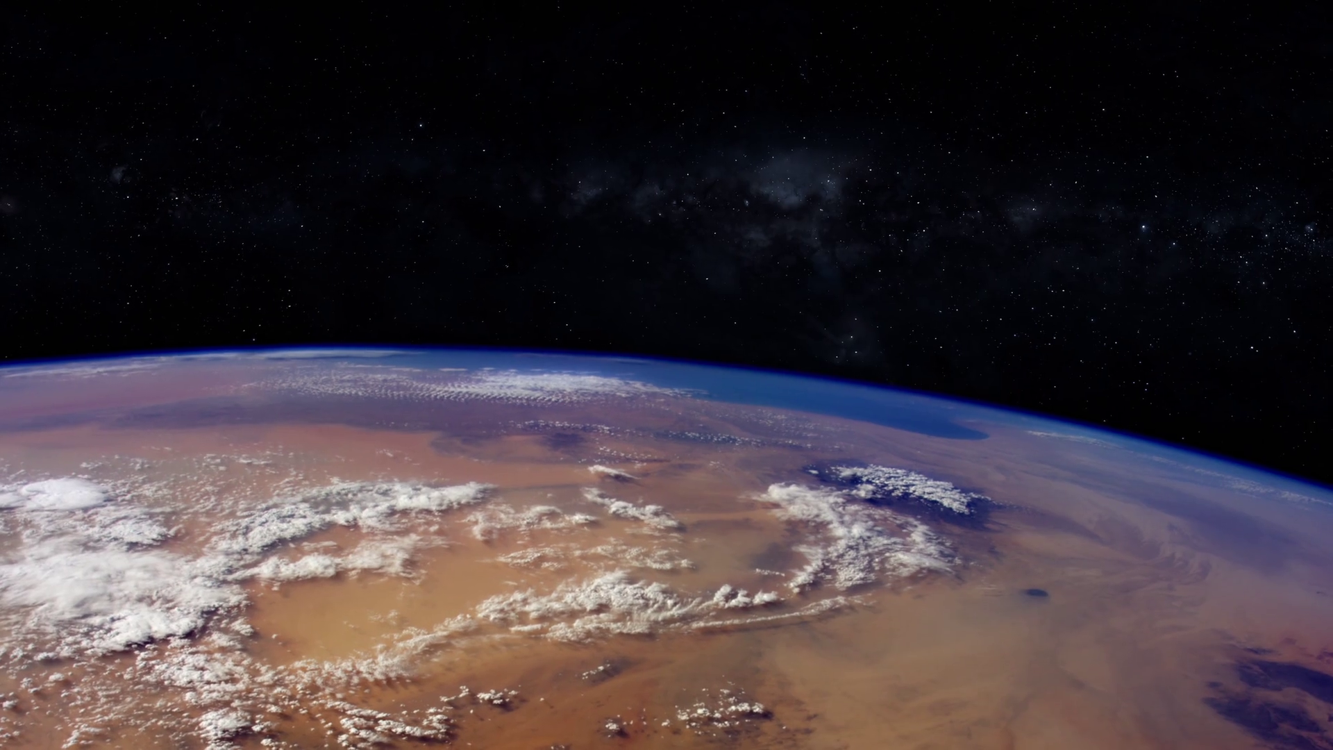 Earth View From Space Brown Rock Desert Stock Footage SBV-348529012 ...