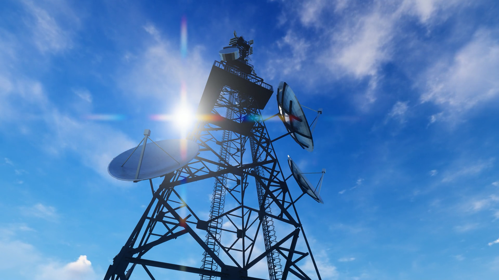 5 G Base Station Signal Tower Time Lapse Stock Footage SBV-347750365 ...