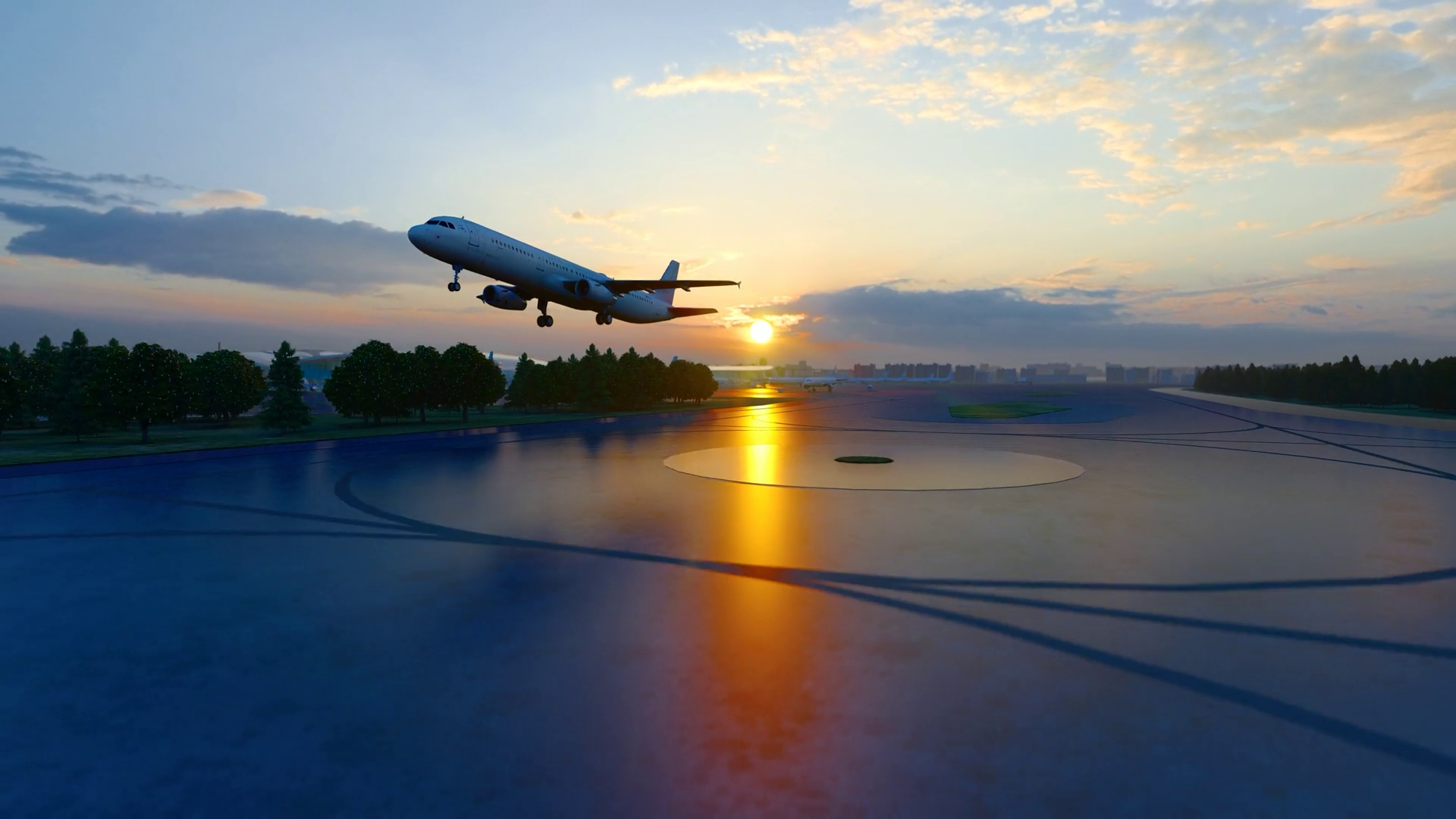 Airport Runway Aircraft Take Off Stock Footage SBV-347792764 - Storyblocks