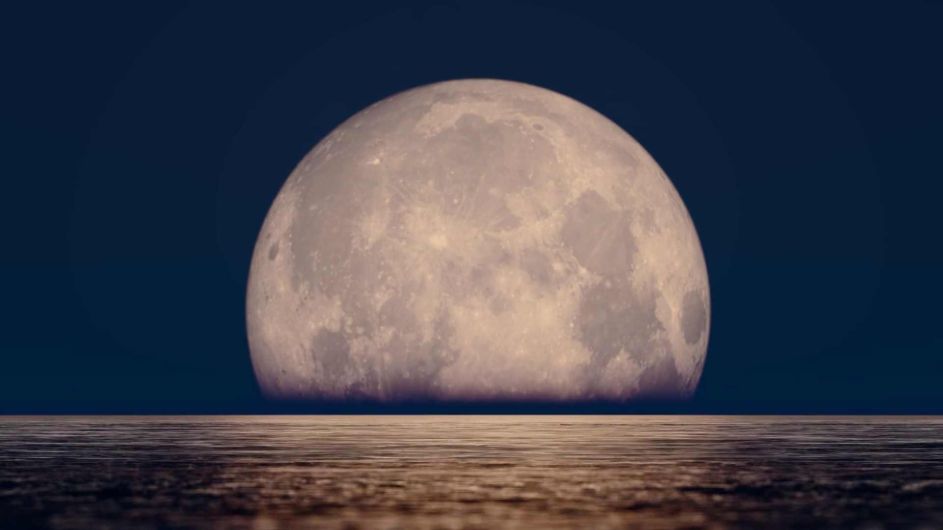 The Moon Rising Over Sea During Mid Autumn Stock Footage SBV-348581174 ...