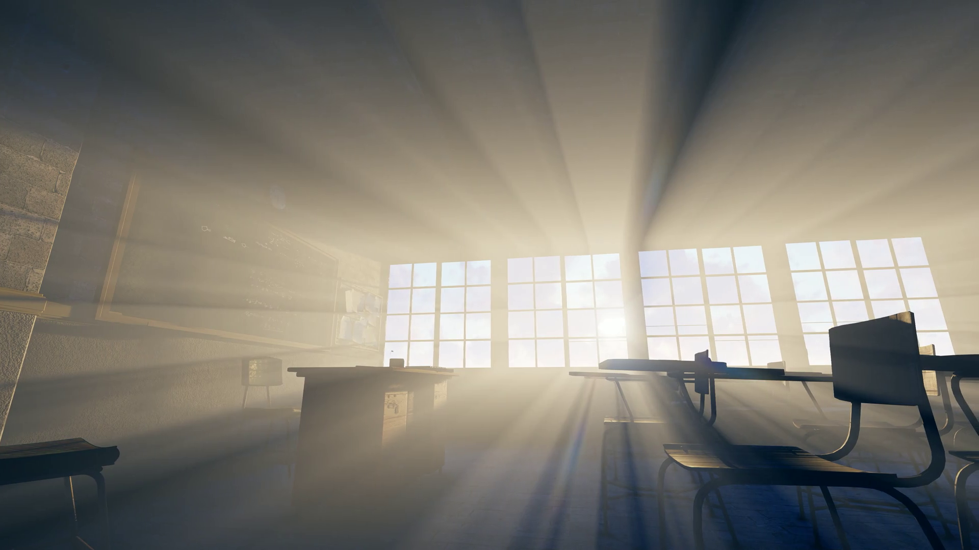 Time Lapse Of Sun Shining Into Old Classroom Stock Motion Graphics SBV ...