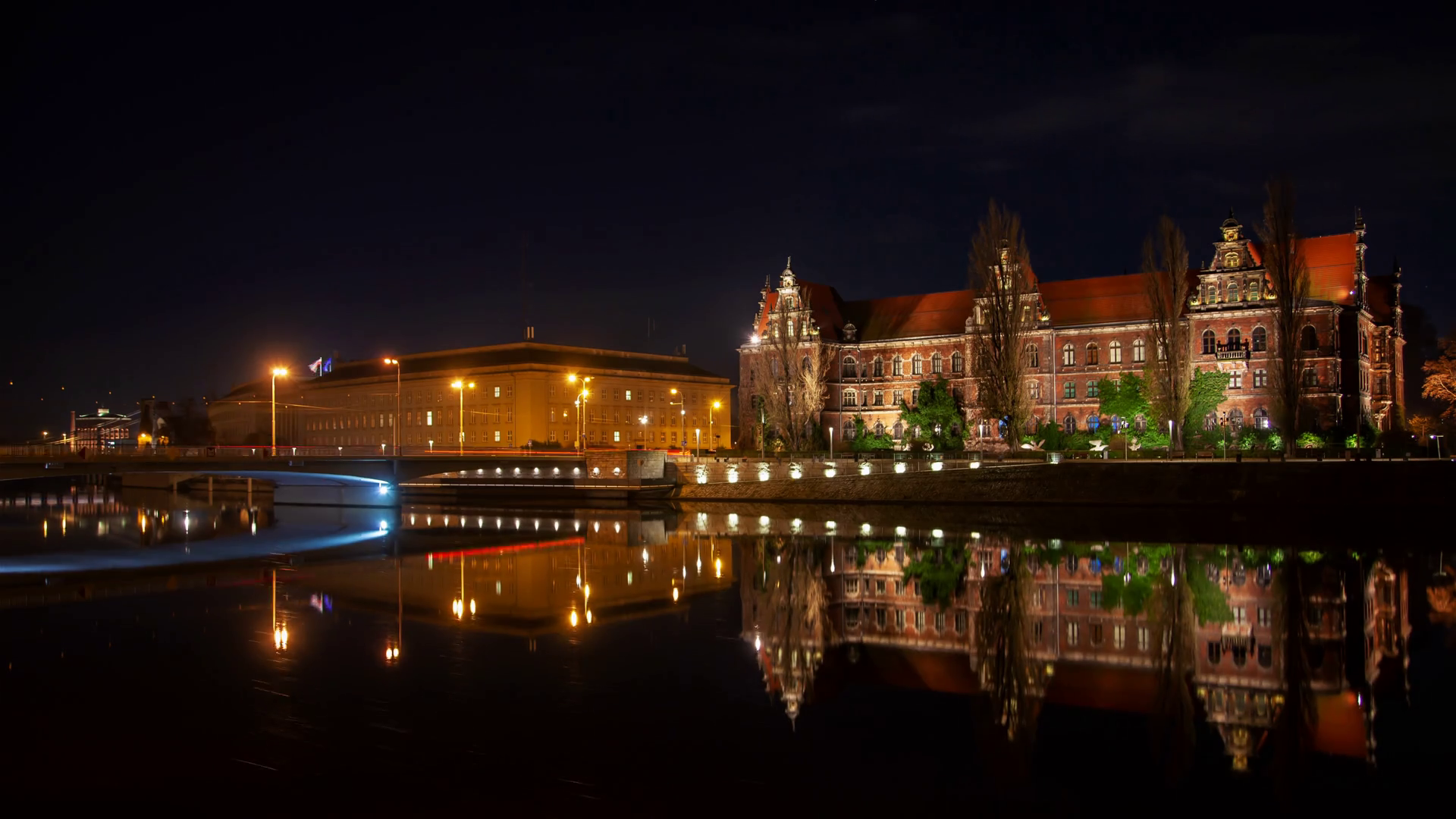 Wroclaw Poland Autumn Night Timelapse: City Stock Footage SBV-347739405 ...