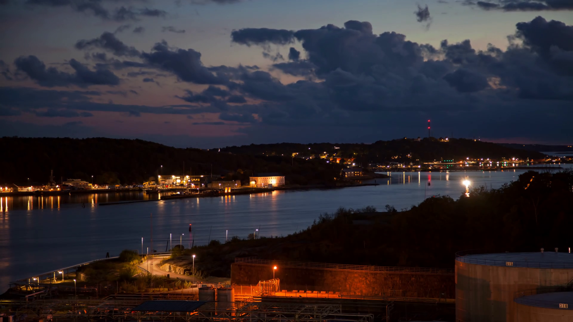Night Gota River Ship Way In Kattegat Strait Stock Footage SBV ...