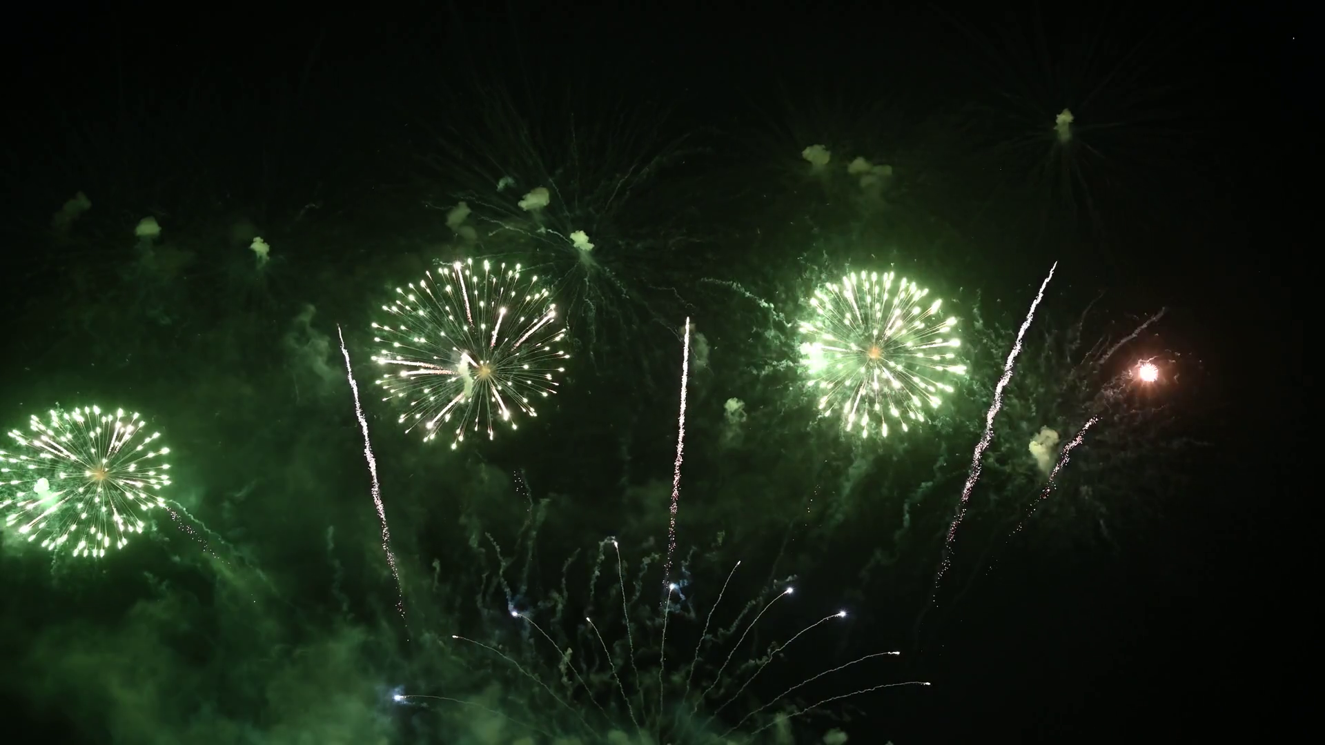 Real Fireworks Display Celebration Colorful Stock Footage SBV-348468895 ...
