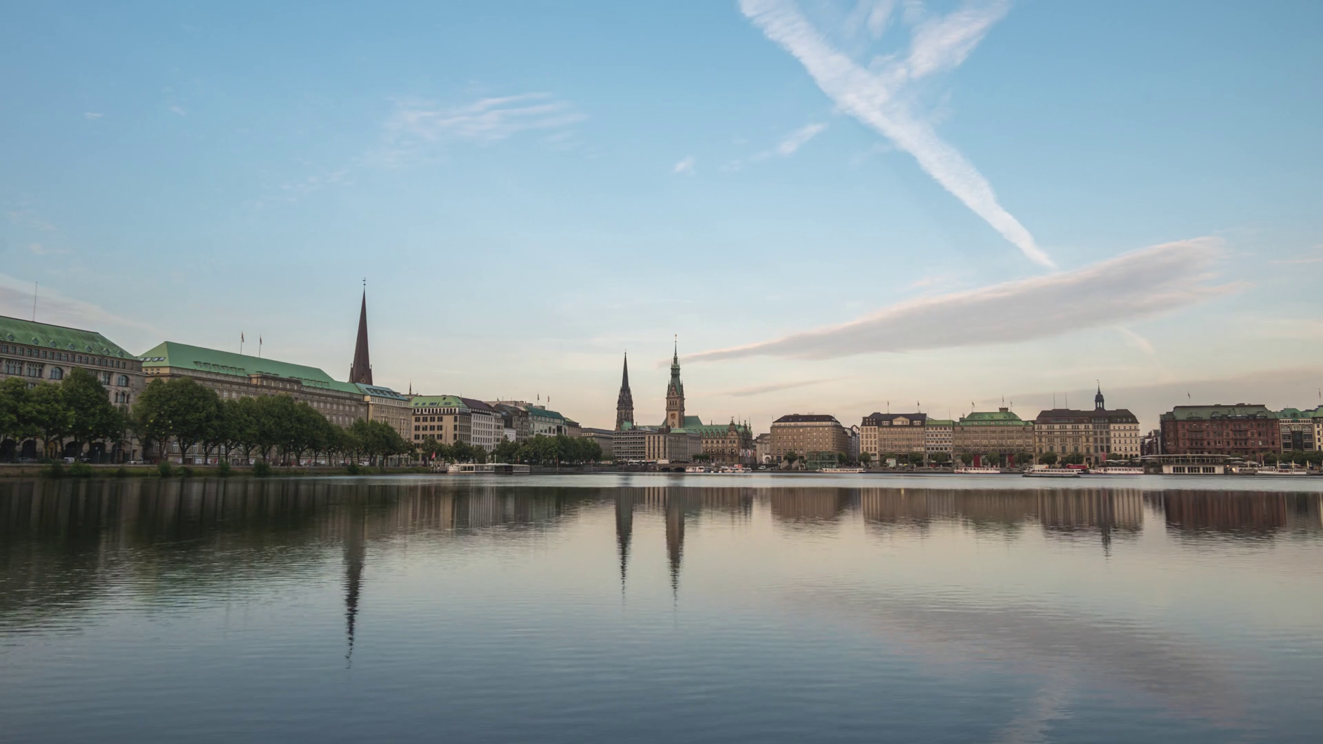 Hamburg Germany Time Lapse City Skyline At Stock Footage SBV-348841800 ...