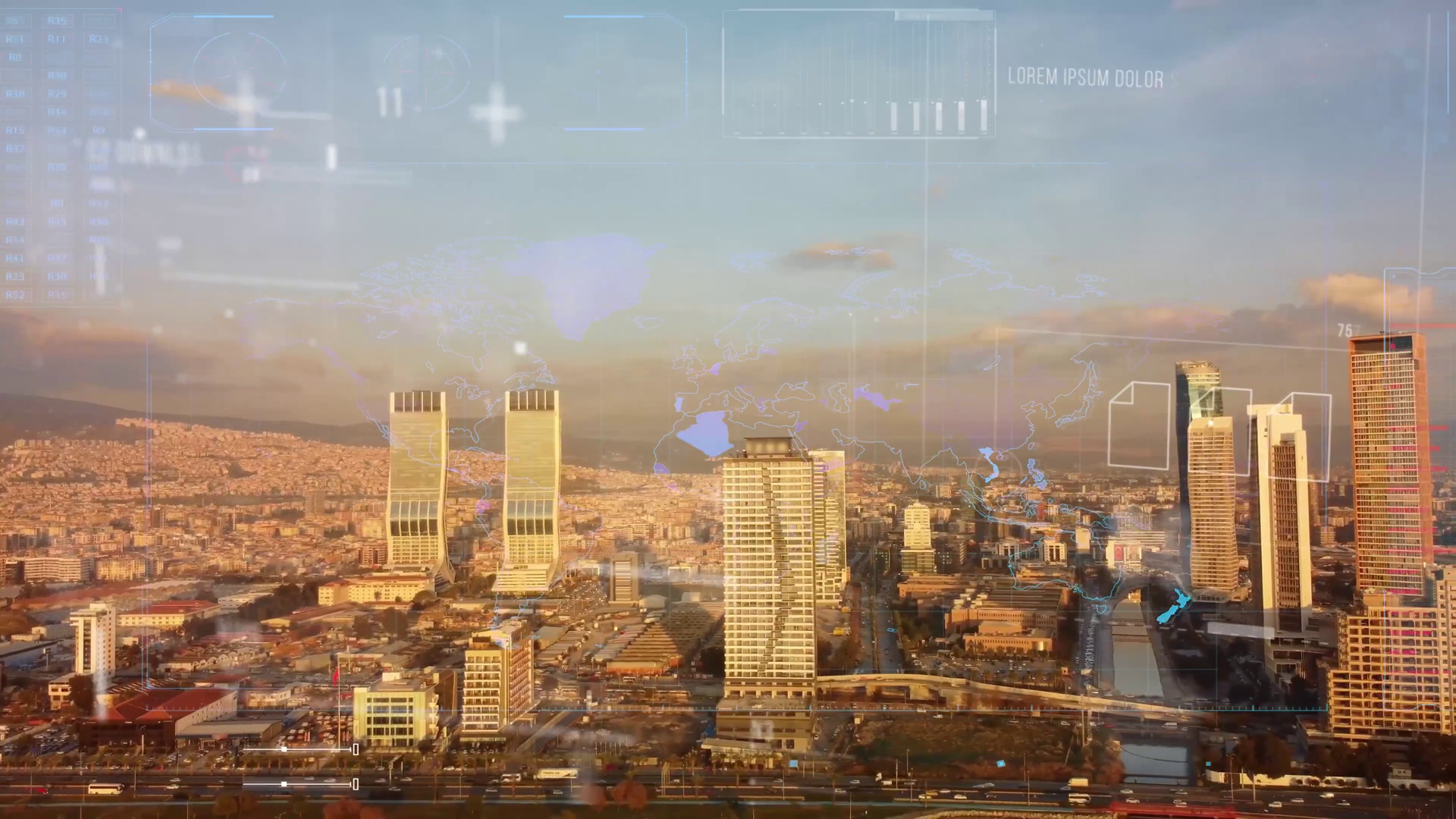 Modern City Environmental Technology Concept Stock Footage SBV ...