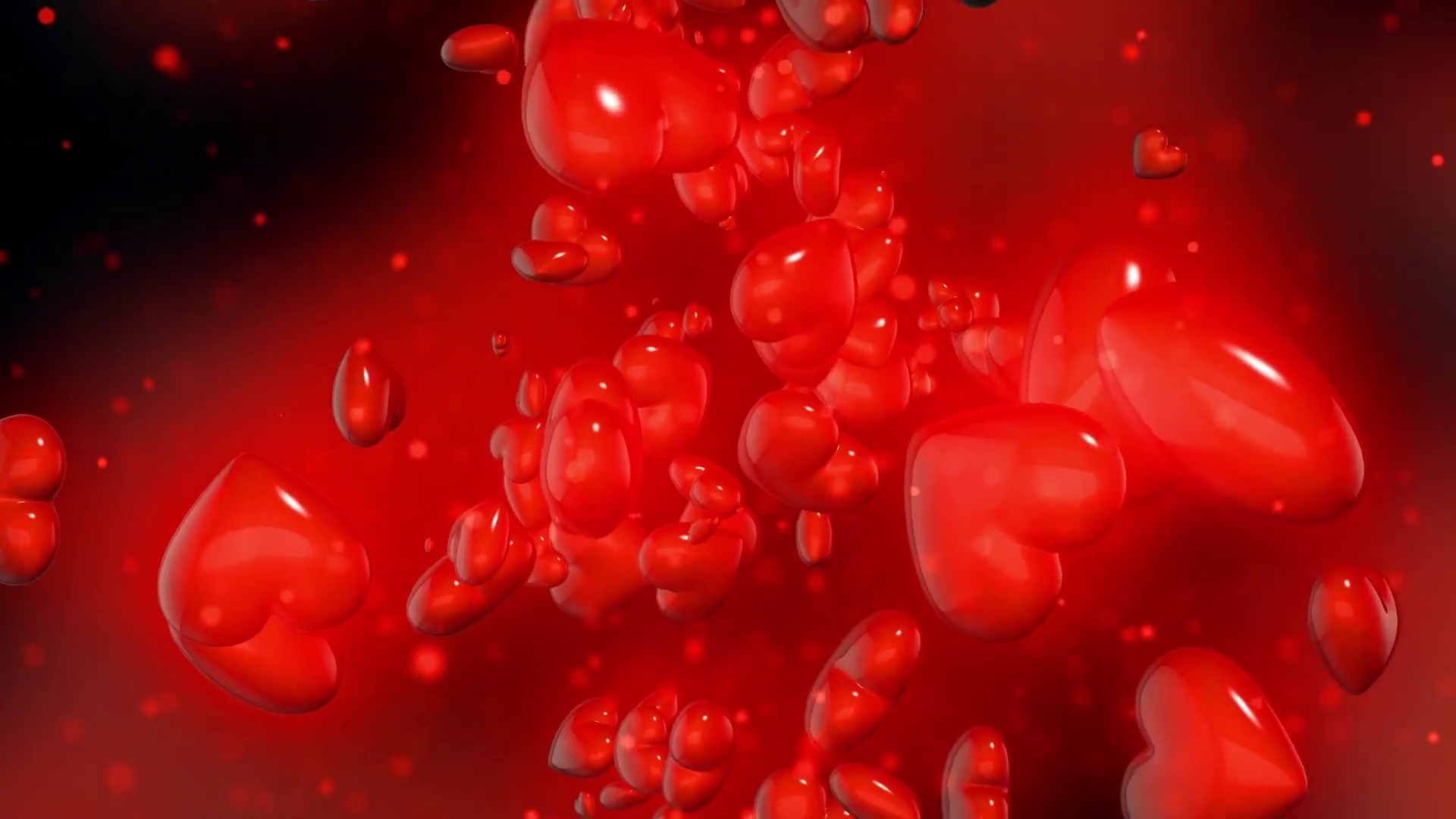 3 D Hearts Moving Upward Love Romantic Stock Motion Graphics SBV ...