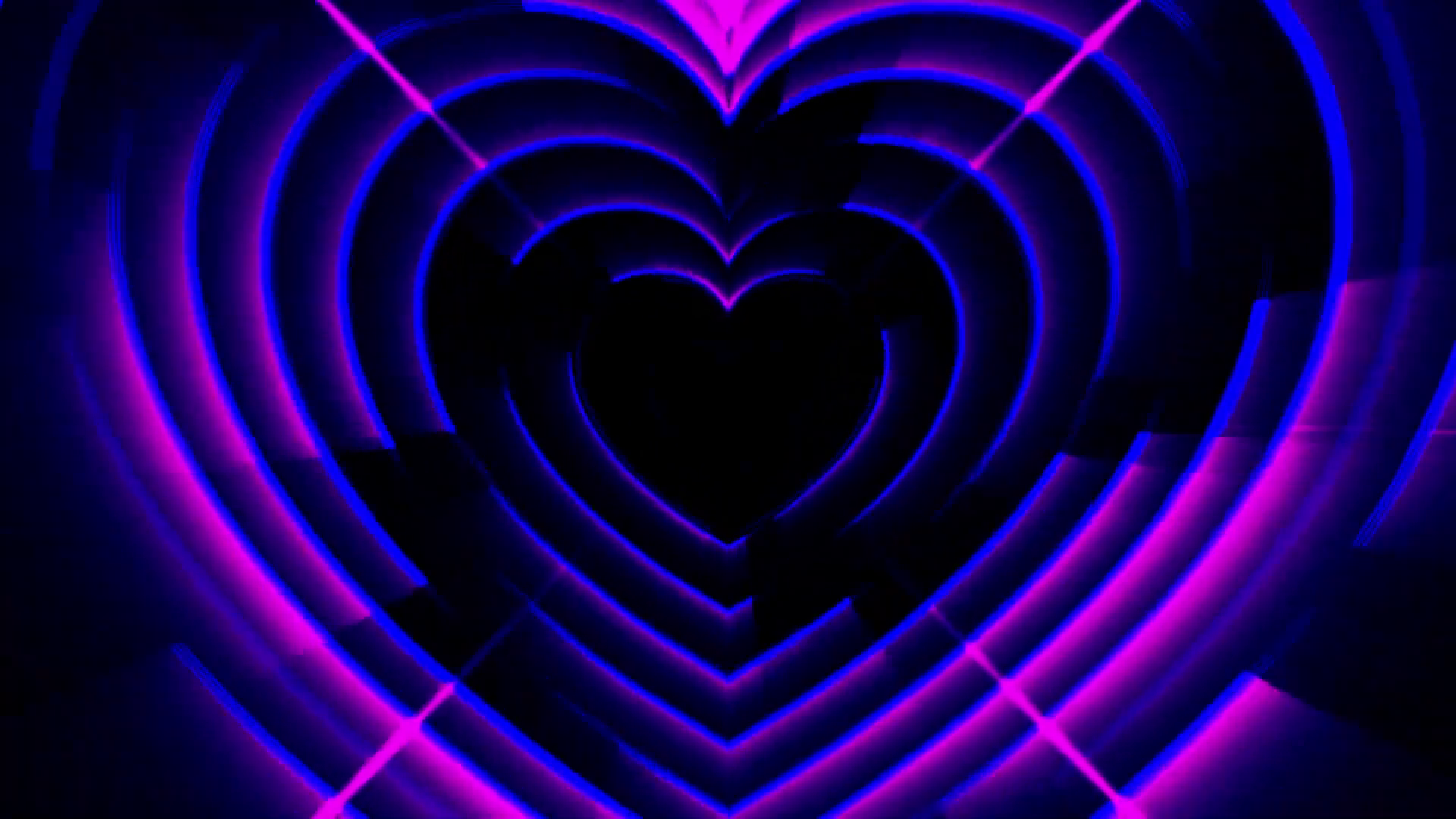 Purple Heart Shape Neon Lights Tunnel Stock Motion Graphics SBV ...