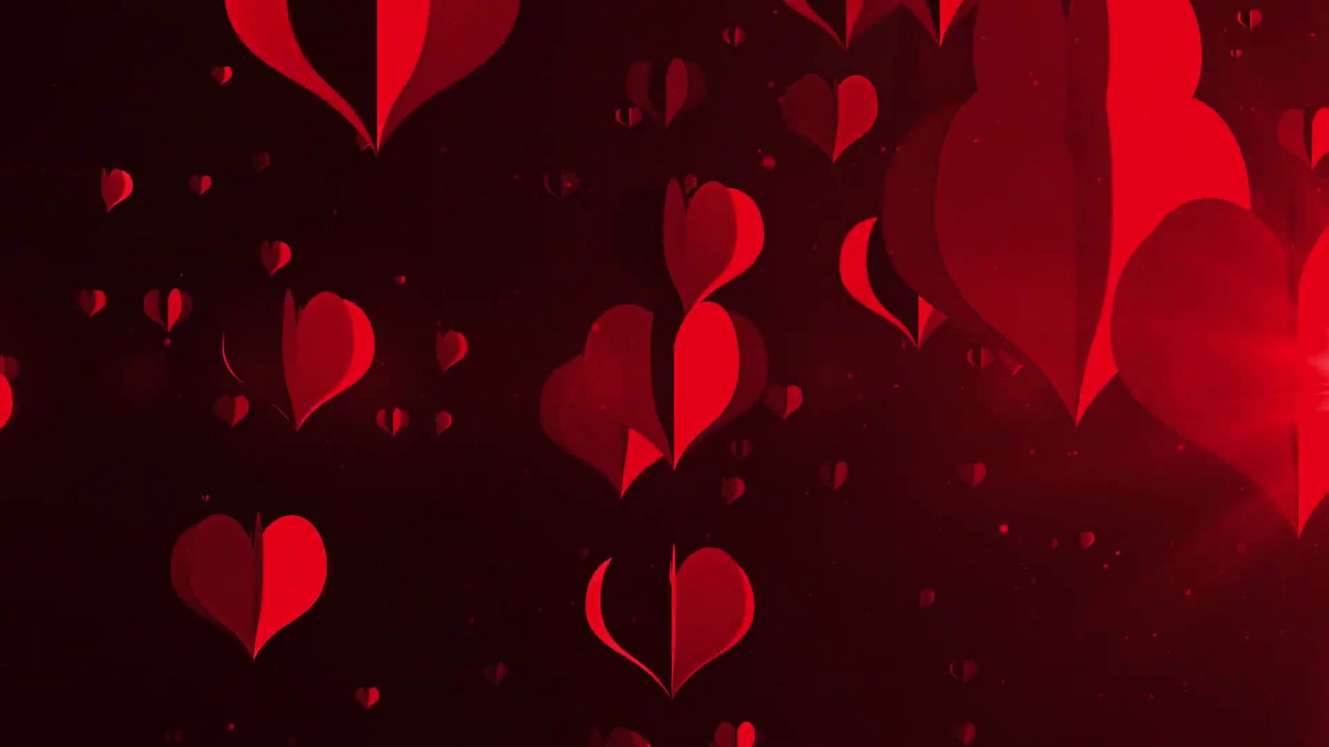 Red Glowing Romantic Hearts Animation Stock Motion Graphics SBV ...