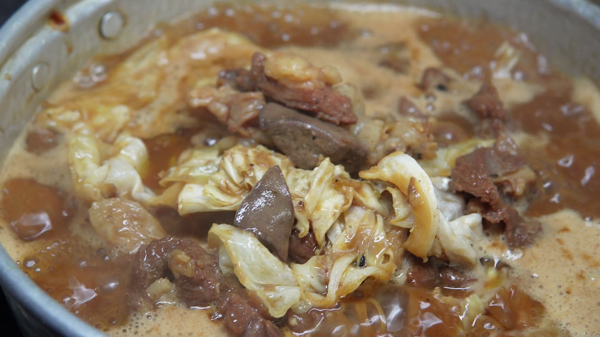 Process Of Cooking Beef Meat Bone Boiling Stock Footage SBV-351952239 ...