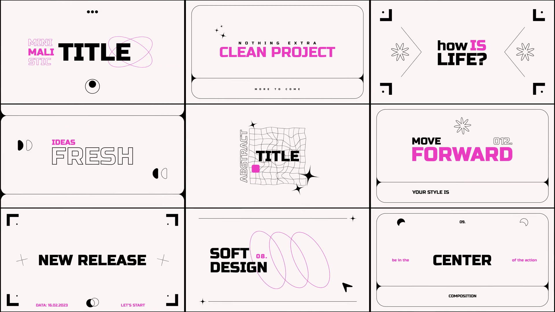 Minimalistic Titles Premiere Pro Template SBV-347569119 - Storyblocks