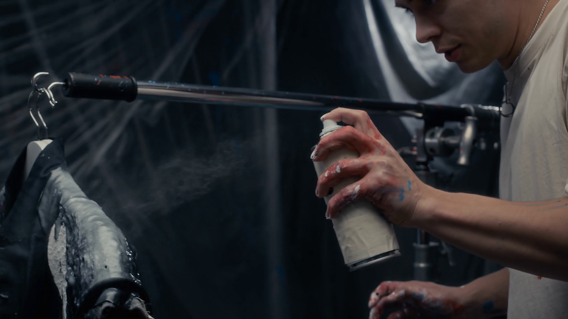 Slowmo Of Young Caucasian Male Textile Stock Footage SBV-351805543 ...