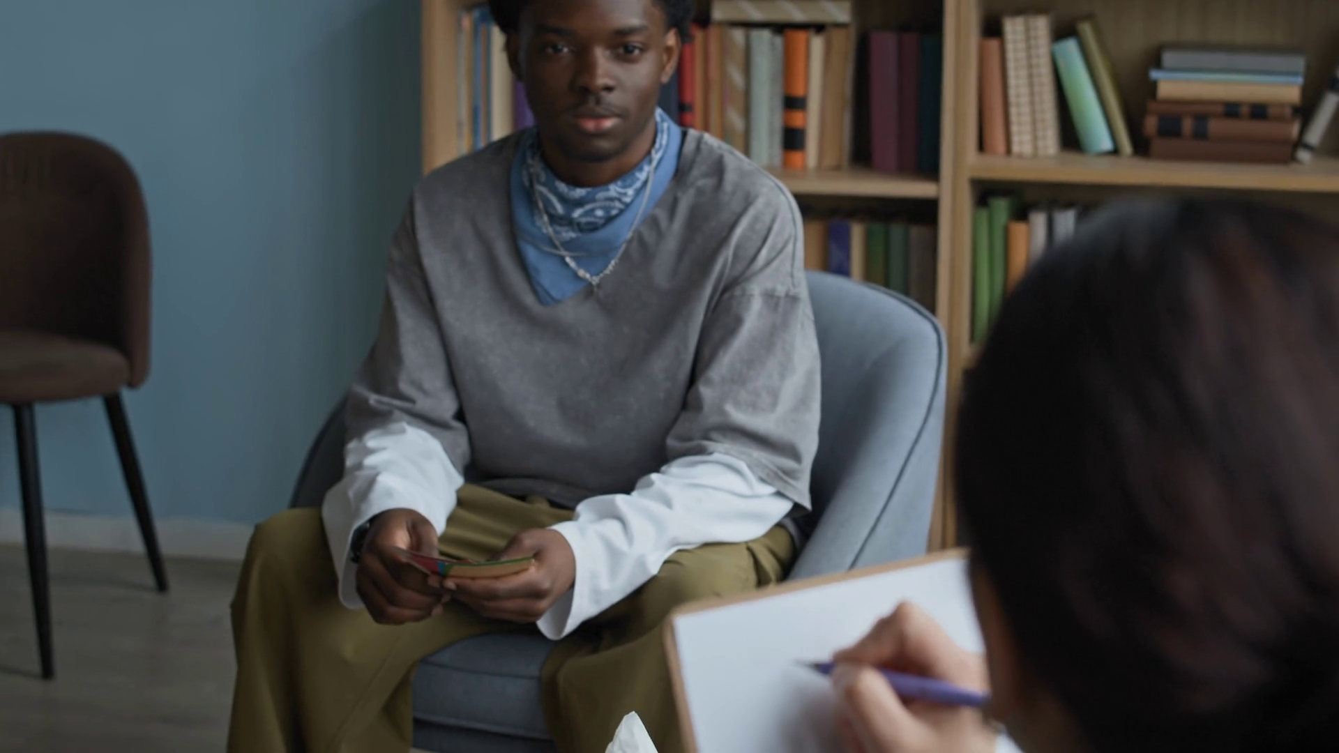 Rack Focus Of Female Counselor Taking Notes Stock Footage SBV-352072961 ...