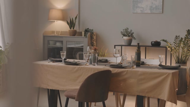 Empty Dinner Table Stock Footage: Royalty-Free Video Clips - Storyblocks