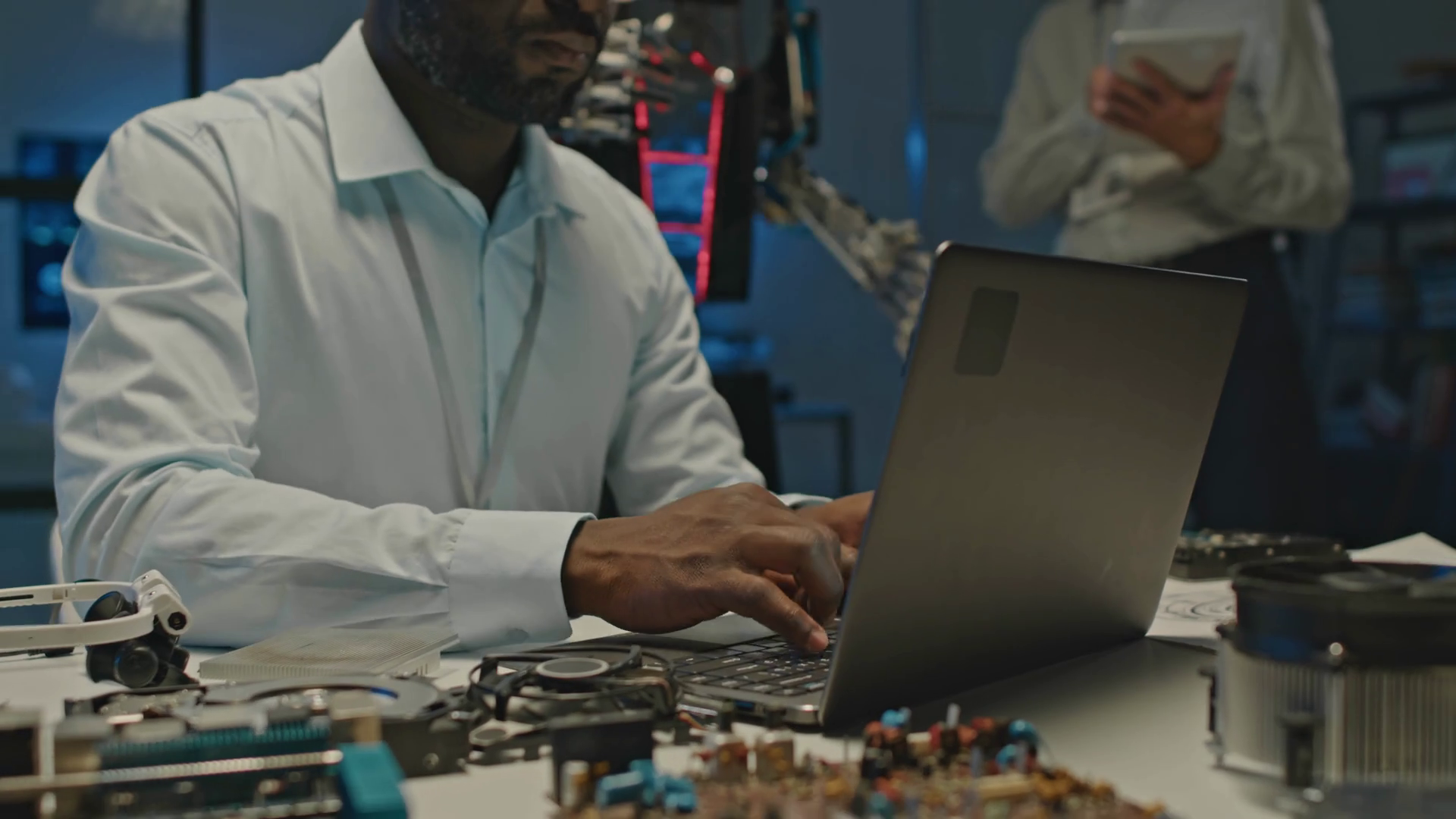 Multiracial Couple Of Professional Engineers Stock Footage SBV ...