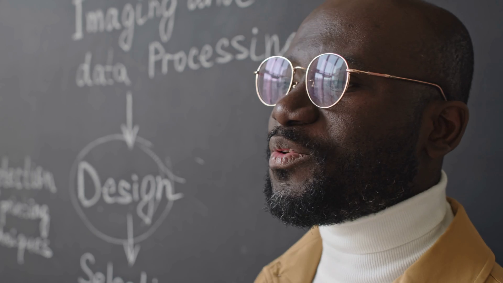 Medium Close Up Shot Of Black Male Teacher Stock Footage SBV-347778610 ...