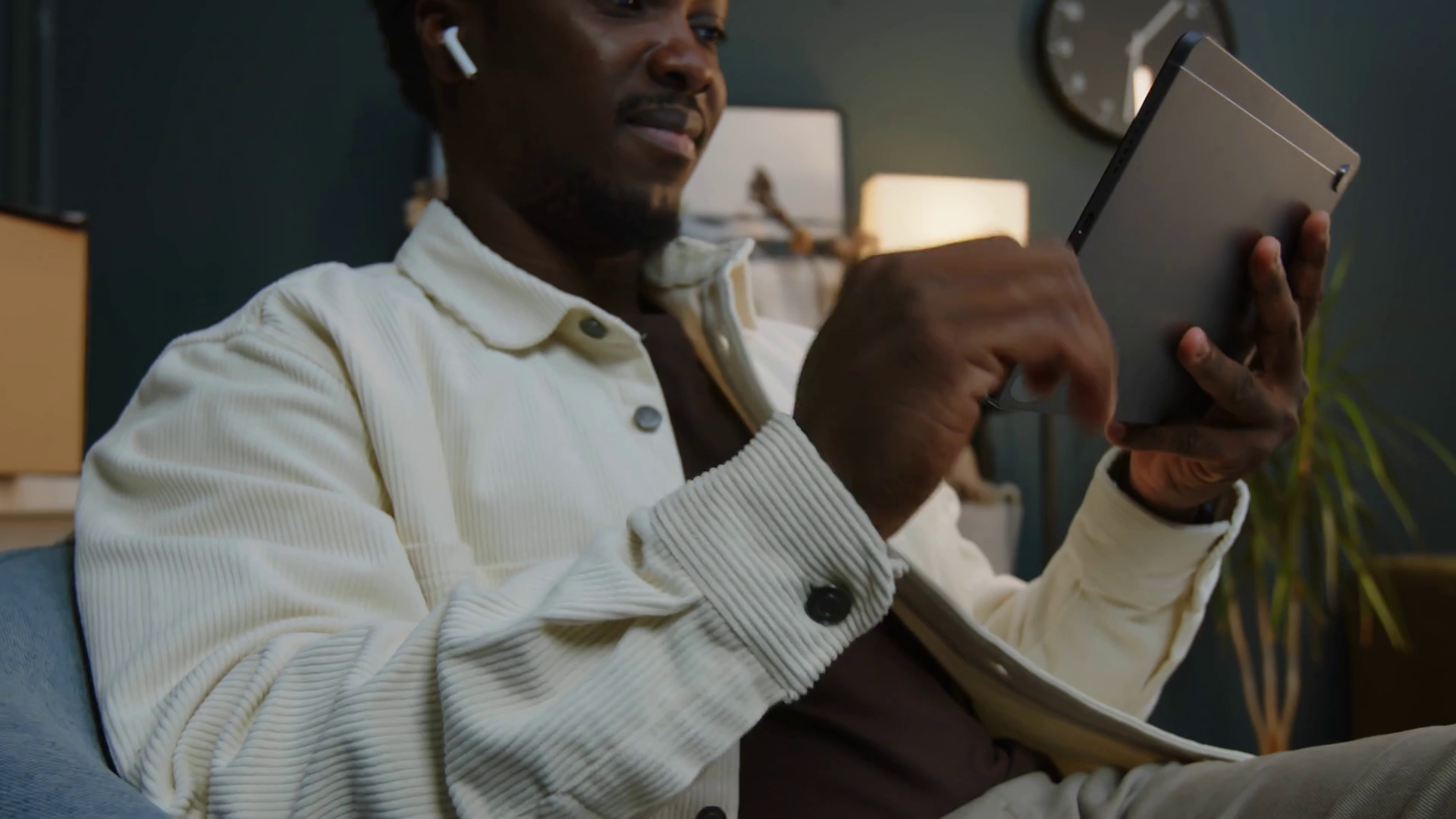 Tilt Chest Up Slowmo Of Young Black Man Stock Footage SBV-348857406 ...